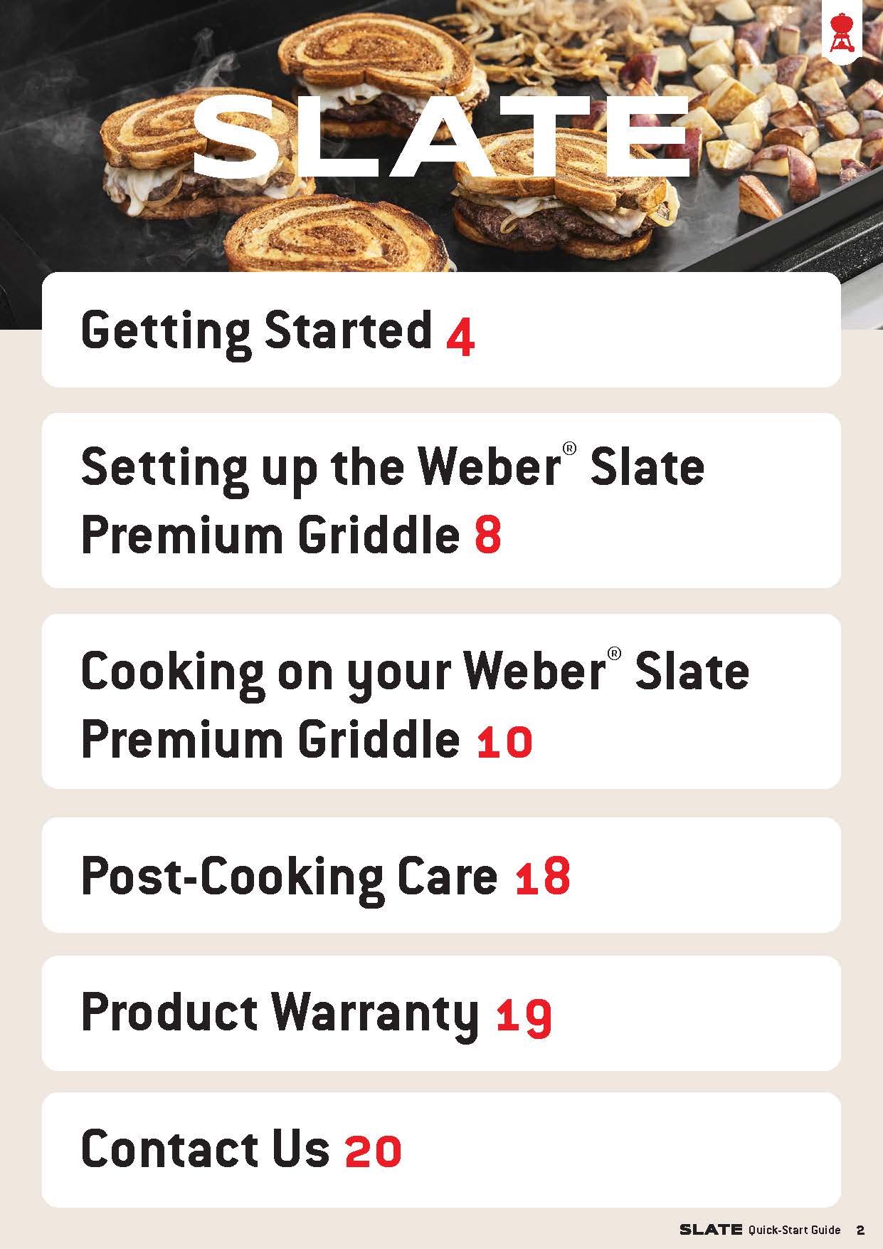 Quick Start & Recipe Guide - Weber Slate (English) – Weber